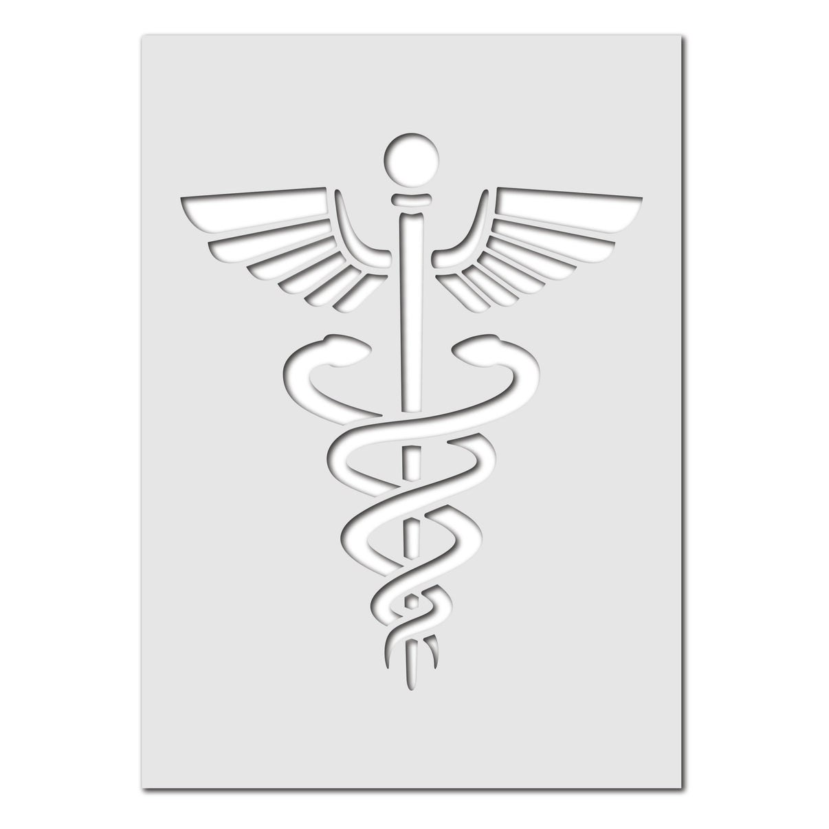 Caduceus Staff Stencil - Medical Symbol Template | CraftStar