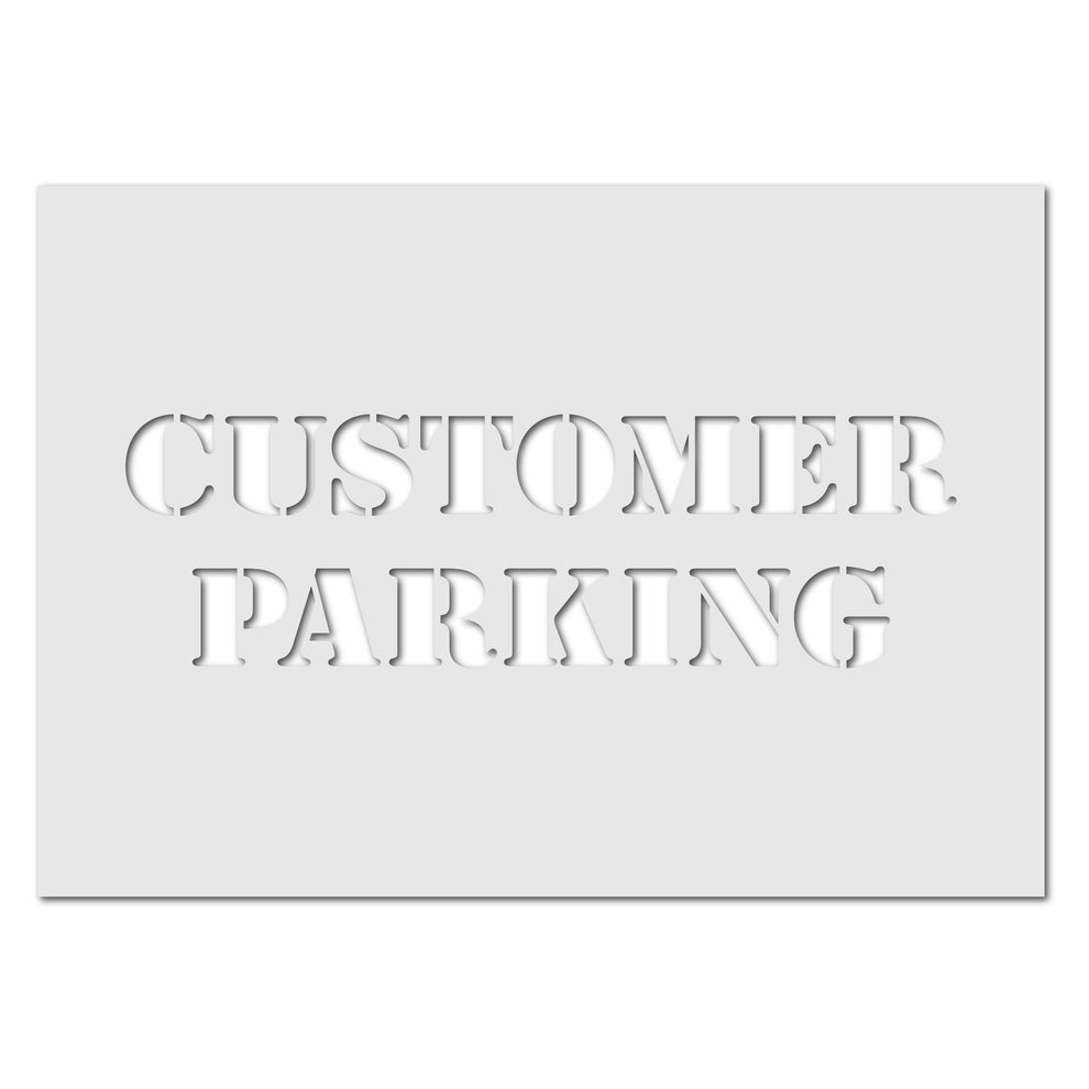 Customer Parking Sign Stencil - Customer Parking Template | CraftStar