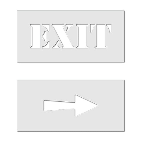 Exit Sign Stencil - Exit and Arrow Template | CraftStar