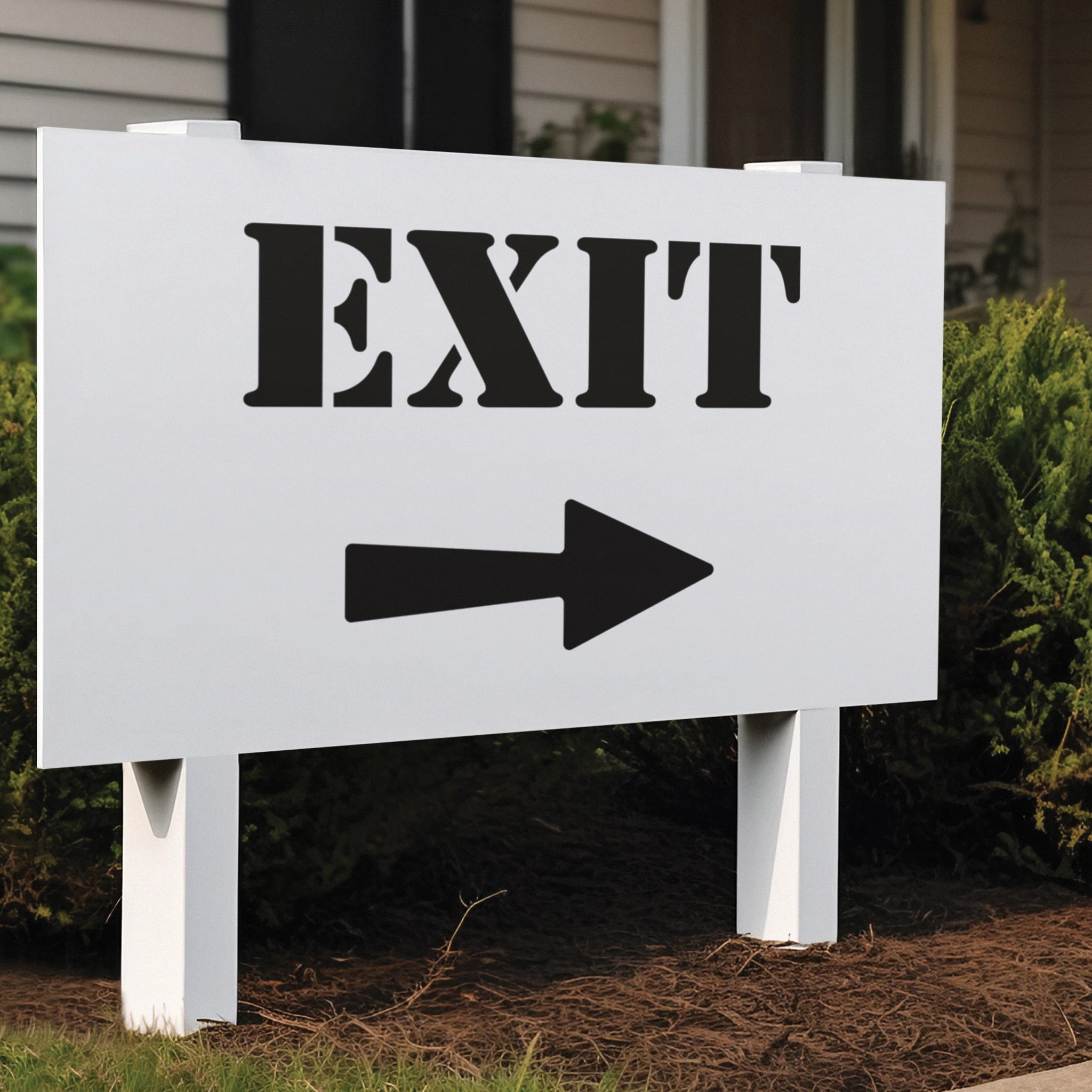 Exit Sign Stencil - Exit and Arrow Template | CraftStar