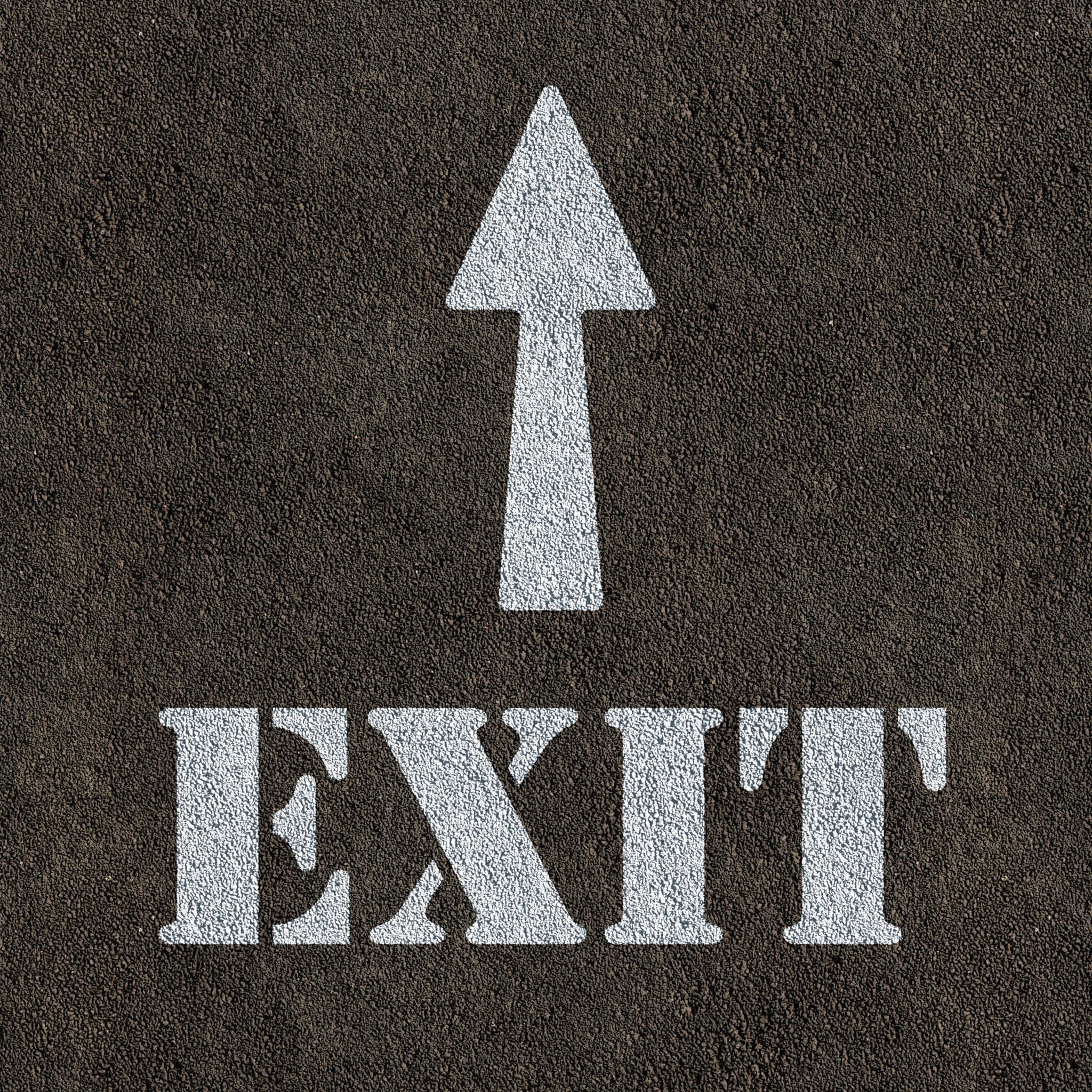 Exit Sign Stencil - Exit and Arrow Template | CraftStar