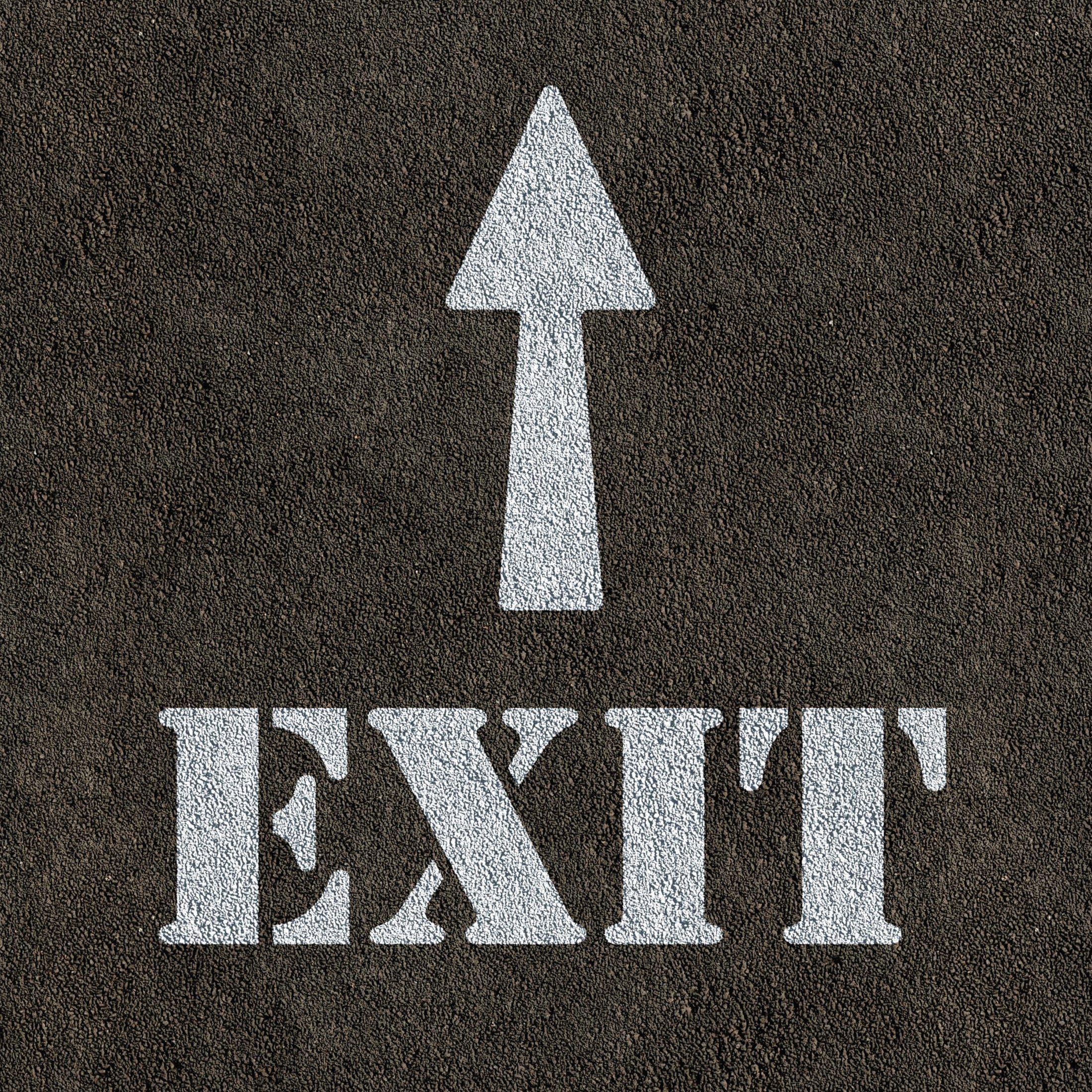 Exit Sign Stencil - Exit and Arrow Template | CraftStar