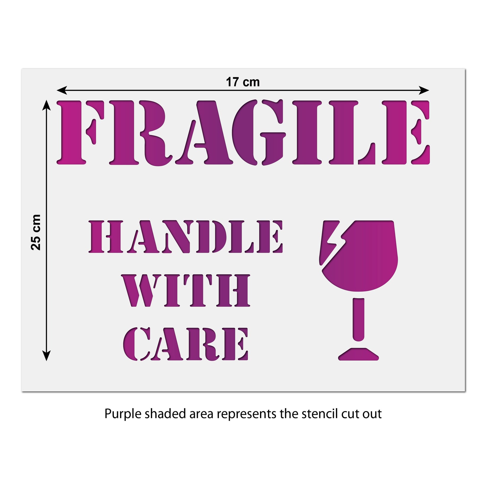 Fragile Handle With Care Sign Stencil Sign Template | CraftStar