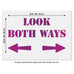 Look Both Ways Sign Stencil - Look Both Ways & Arrows Template | CraftStar