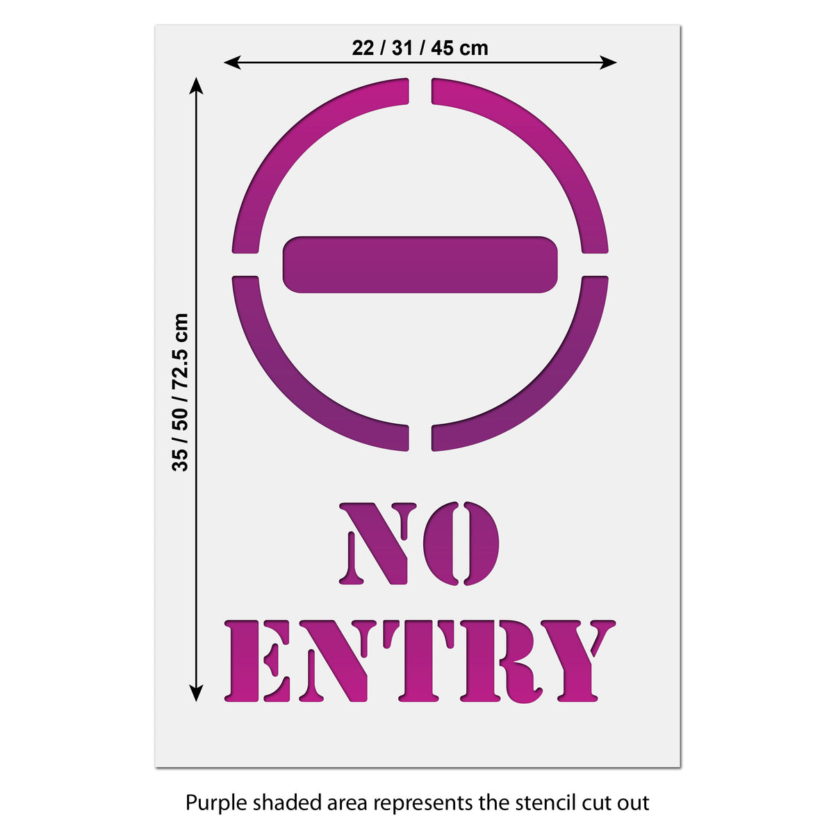 No Entry Sign Stencil - No Entry Template | CraftStar