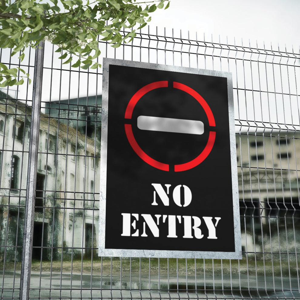 No Entry Sign Stencil - No Entry Template | CraftStar