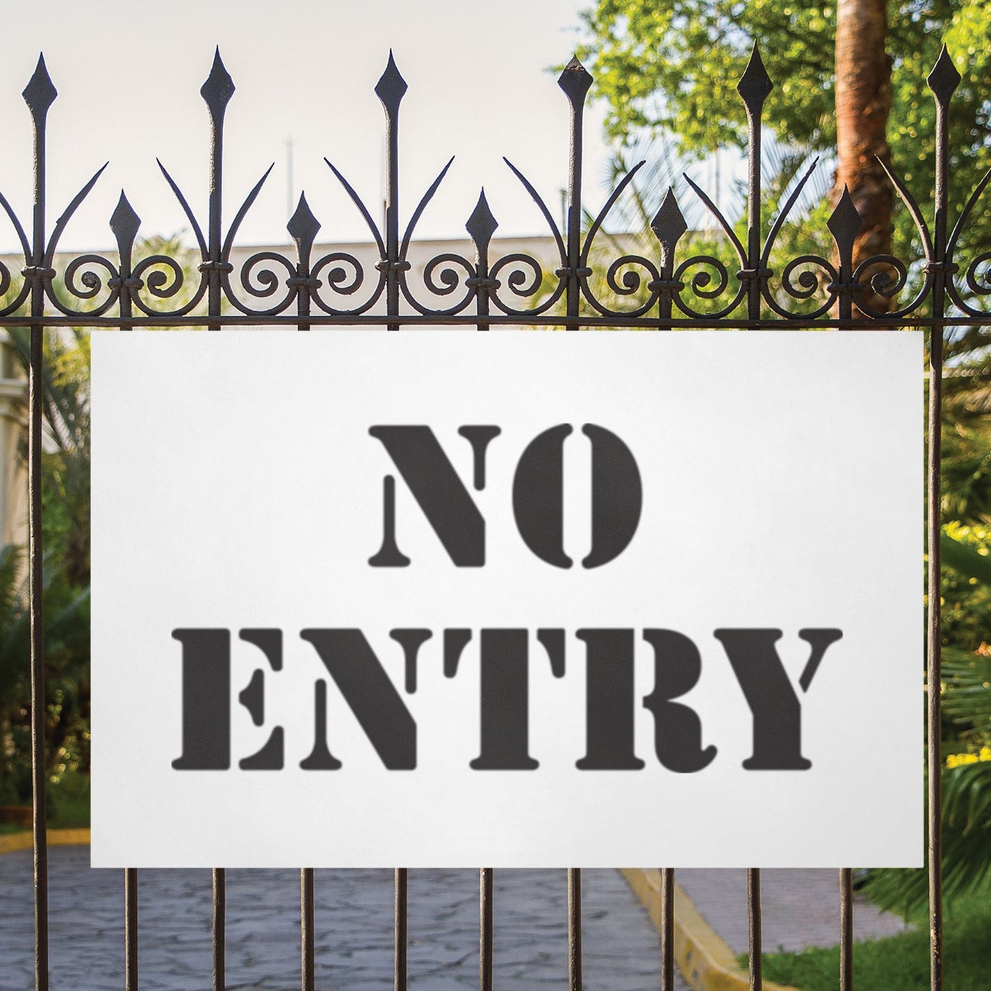 No Entry Sign Stencil - No Entry Template | CraftStar
