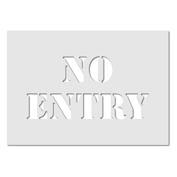 No Entry Sign Stencil - No Entry Template | CraftStar