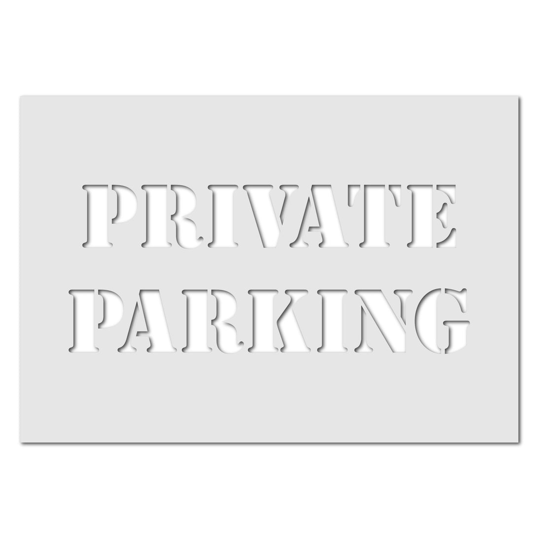 Private Parking Sign Stencil - Private Parking Template | CraftStar