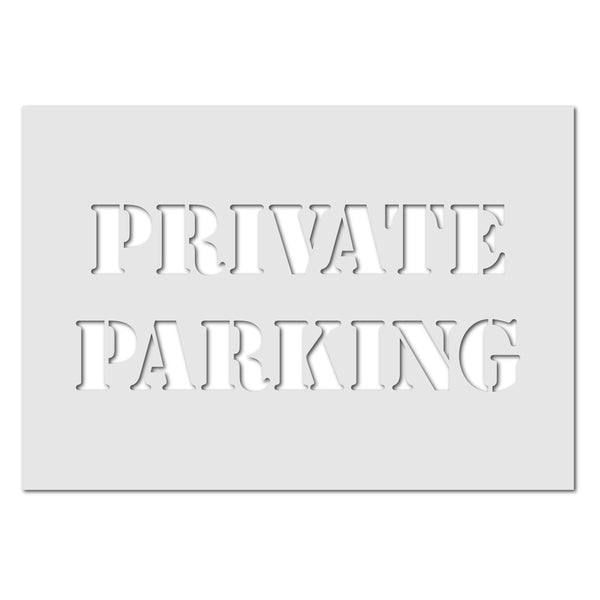 Private Parking Sign Stencil - Private Parking Template | CraftStar