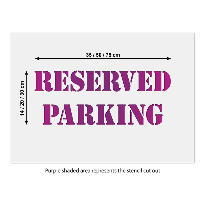 Reserved Parking Sign Stencil - ReservedParking Template | CraftStar