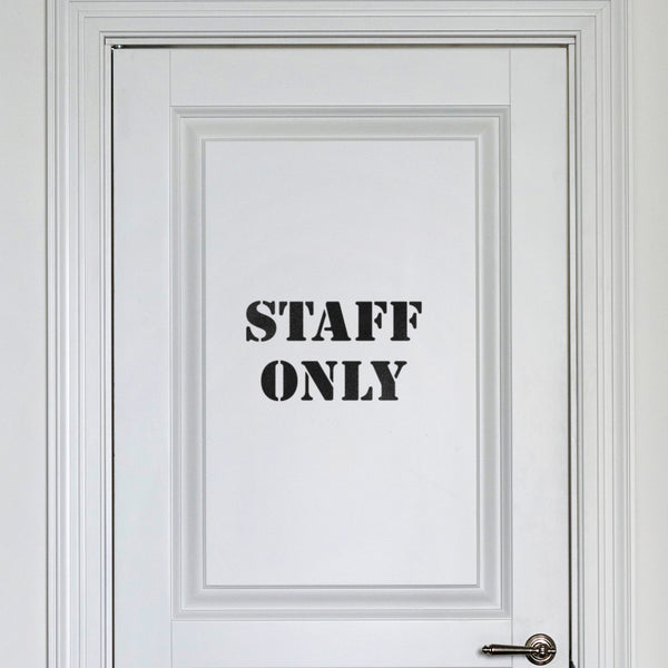 Staff Only Sign Stencil - Staff Only Template | CraftStar