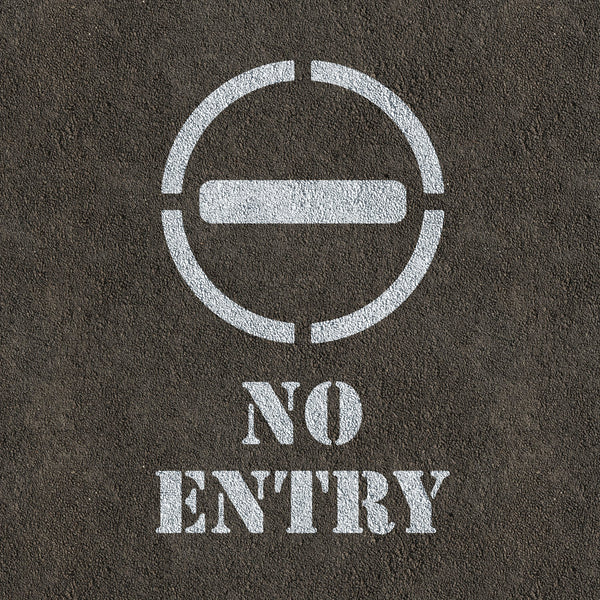 No Entry Sign Stencil - No Entry Template | CraftStar