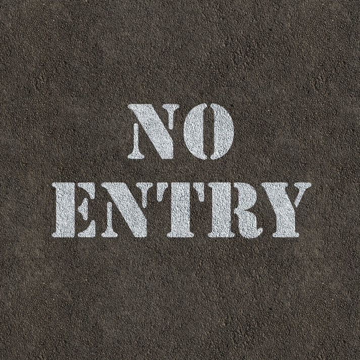 No Entry Sign Stencil - No Entry Template | CraftStar
