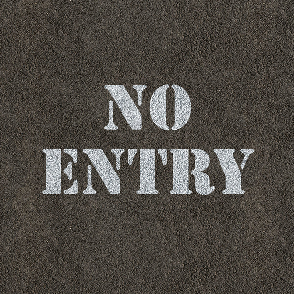 No Entry Sign Stencil - No Entry Template | CraftStar