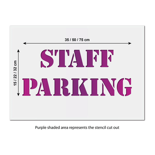 Staff Parking Sign Stencil - Staff Parking Template | CraftStar