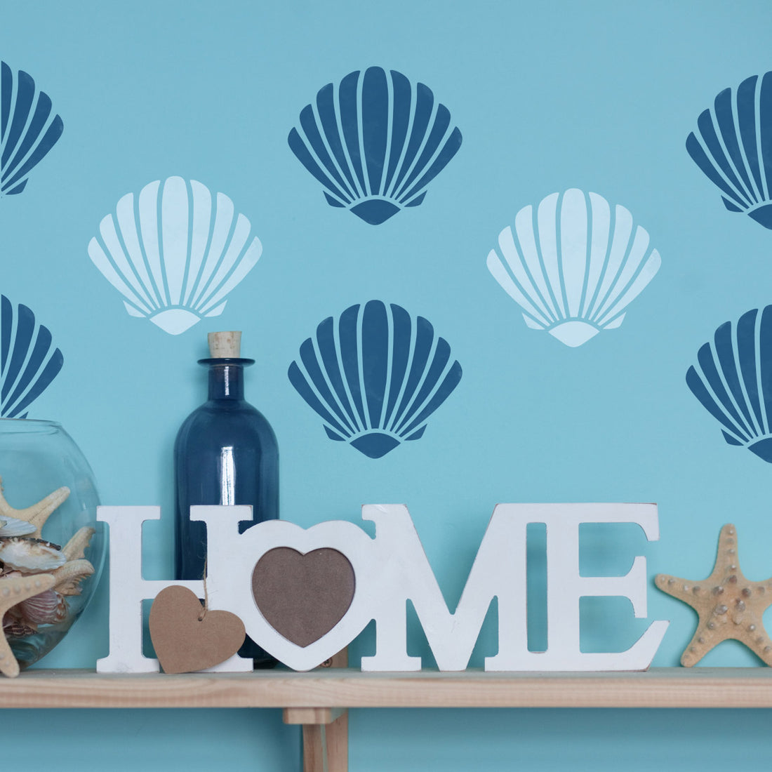 Scallop Shell Stencil - DIY Craft Template | CraftStar
