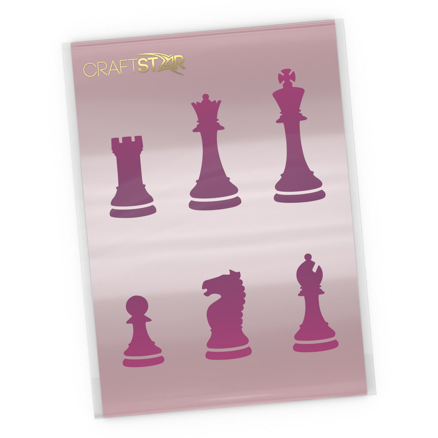 Chess Pieces Stencil Set - Craft Template | CraftStar