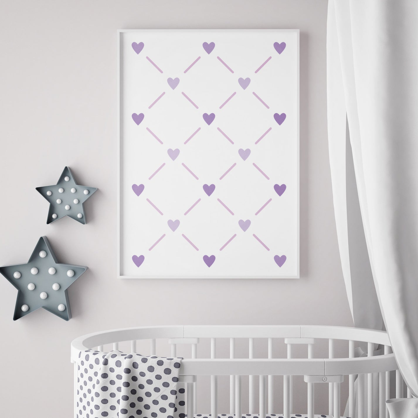 Hearts Lattice Pattern Wall Stencil - Feature Wall Art | CraftStar