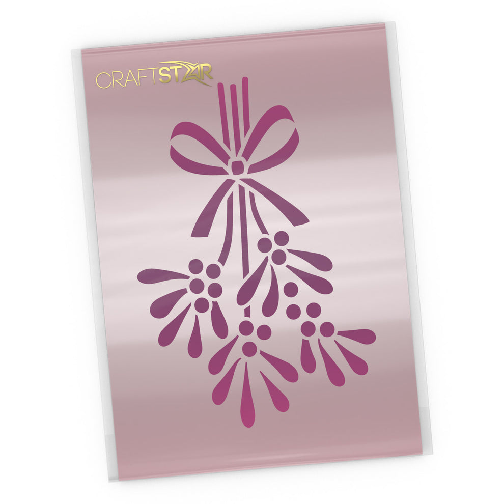 Mistletoe Stencil - Chrtistmas Crafting Template | CraftStar