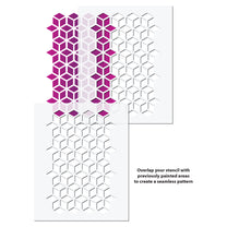 Cube Pattern Stencil - Geometric Pattern Craft Template | CraftStar