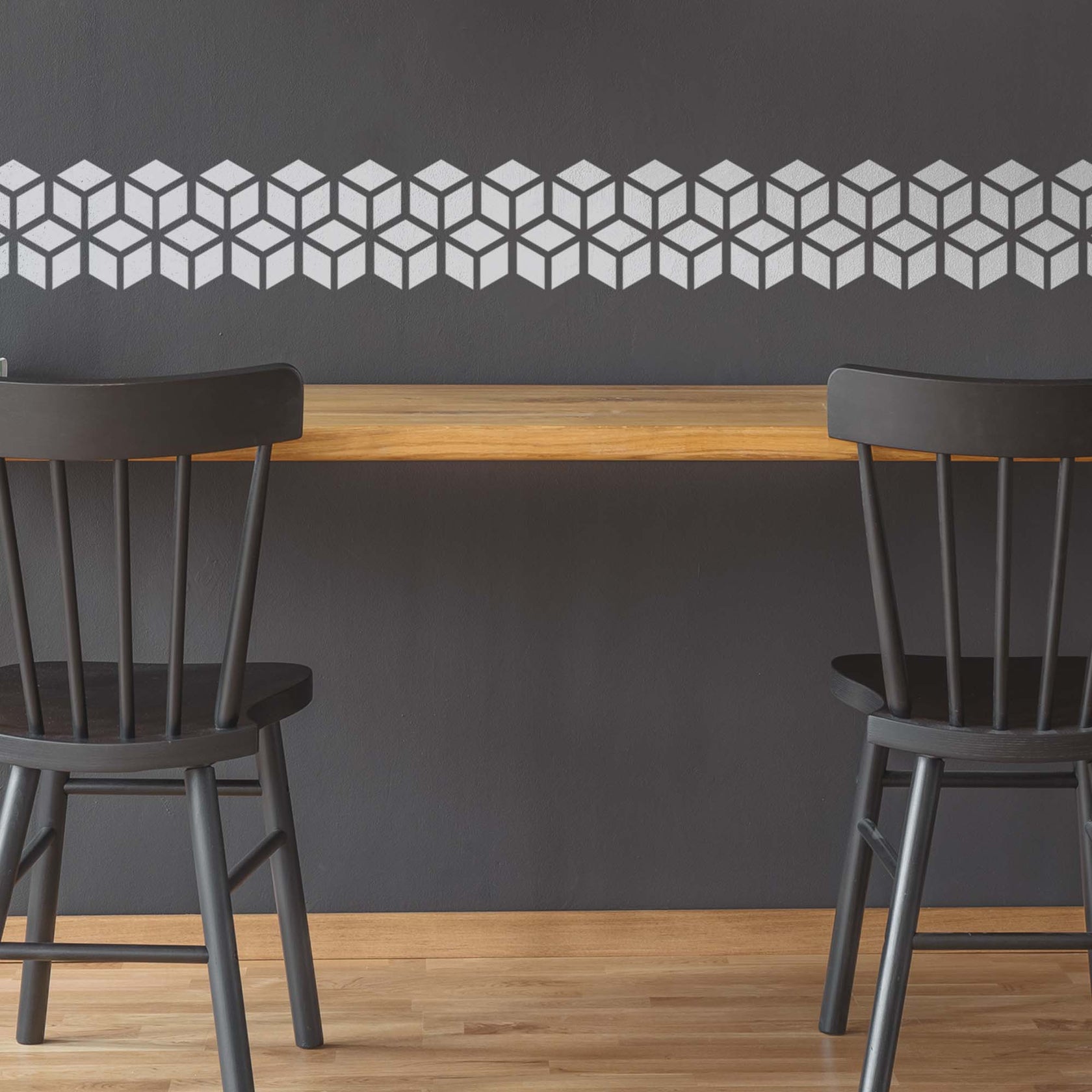 Cube Pattern Stencil - Border Template | CraftStar