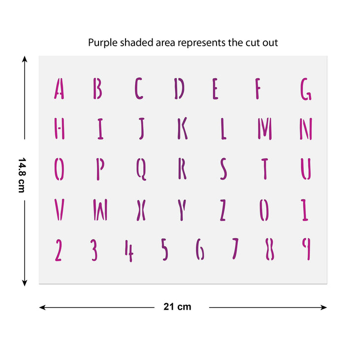 Modern Handwriting Font Alphabet Stencil | CraftStar