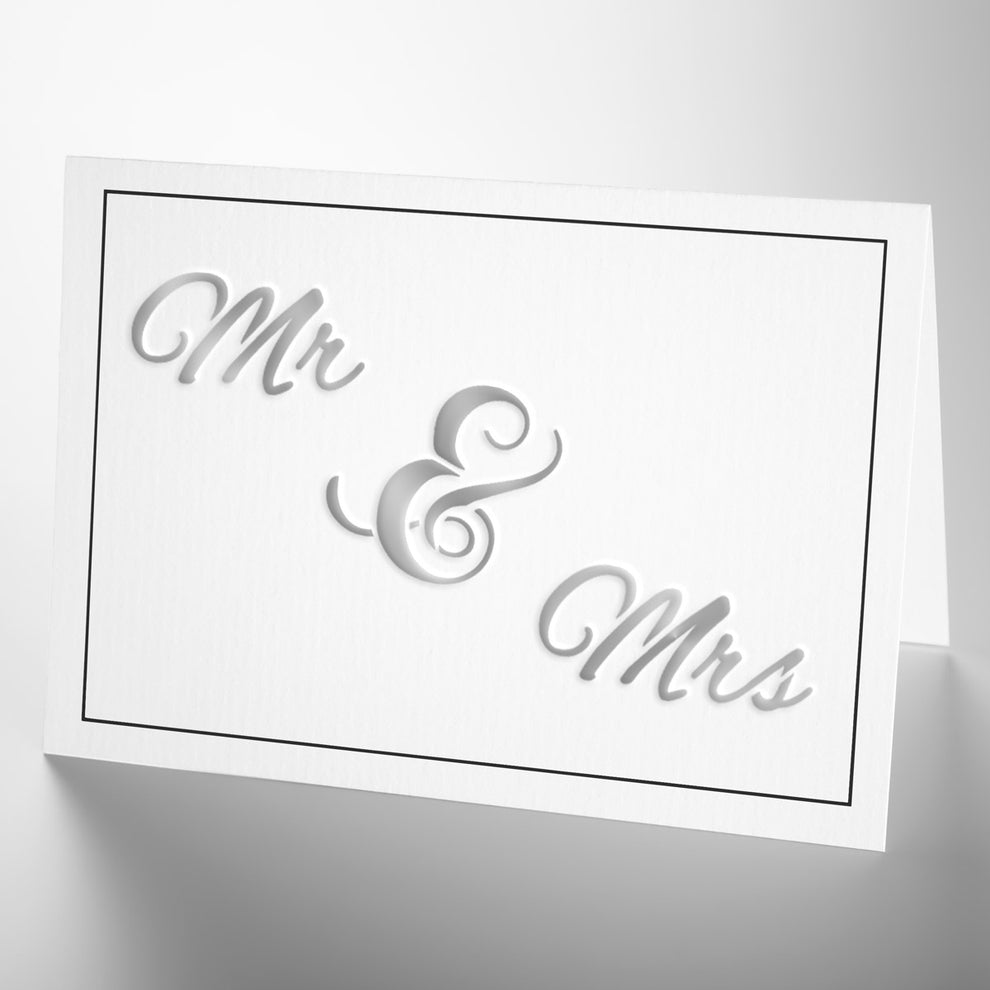 Mr & Mrs Script Word Stencils| CraftStar