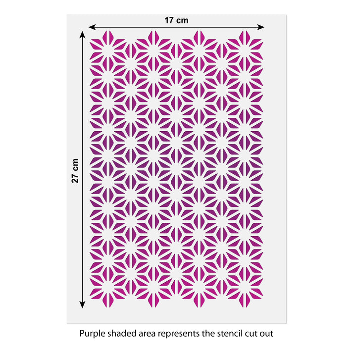 Asanoha Pattern Stencil - Japanese Pattern Craft Template | CraftStar