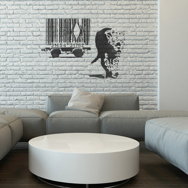 Banksy Barcode Leopard Stencil - Graffiti Art Template | CraftStar