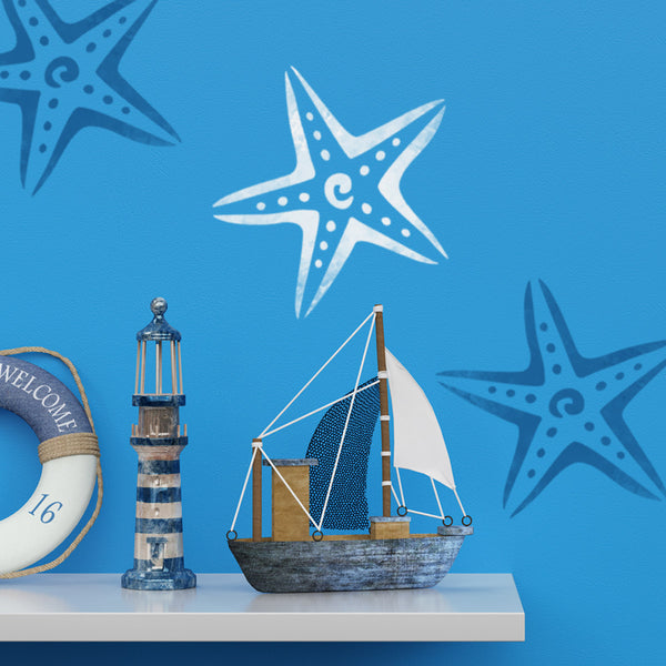 Starfish Stencil / Sea Star Stencil- Nautical Theme Craft Template ...