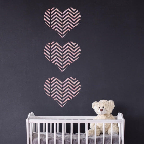 Chevron Pattern Heart Stencil – CraftStar