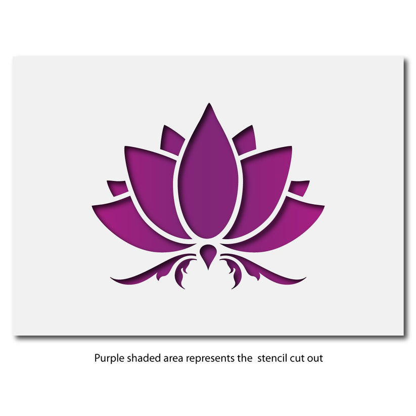 Lotus Flower Stencil | CraftStar