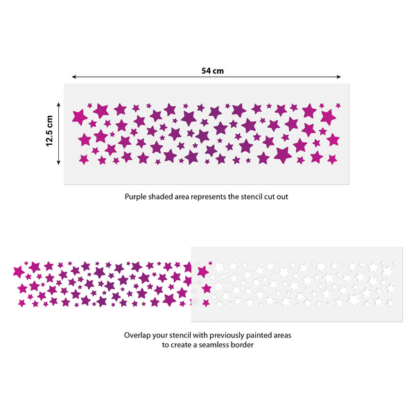 Star Pattern Stencil - Stars Border Template | CraftStar