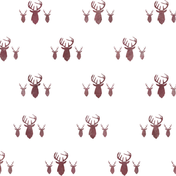 Stag Heads Repeating Pattern Stencil | CraftStar